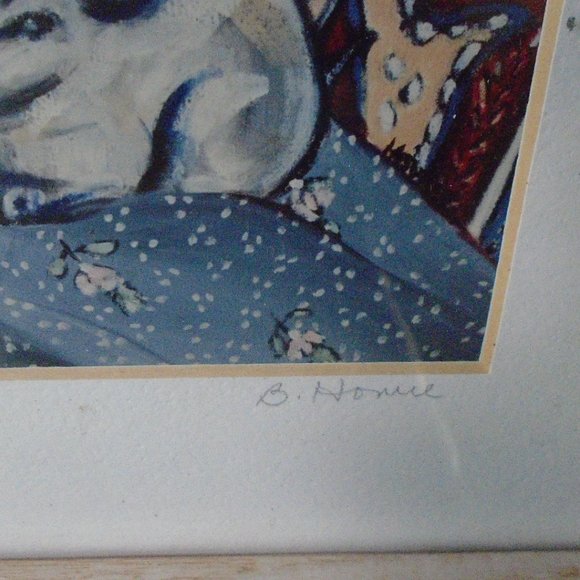 B. Howie | Art | Brooke Baxter Howie Signed Bunny Framed Artwork ...